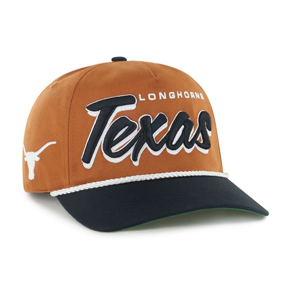 Men's '47 Texas Orange Texas Longhorns Dropshadow Rope Hitch Adjustable Hat