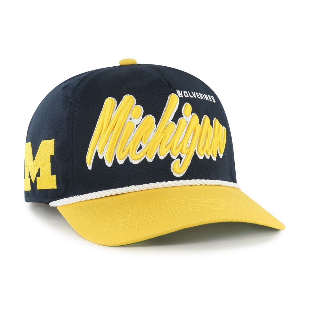 Men's '47 Navy Michigan Wolverines Dropshadow Rope Hitch Adjustable Hat