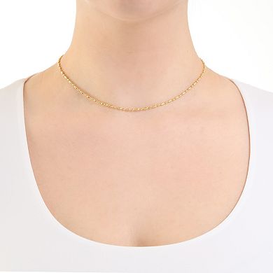 Athra NJ Inc 14k Gold Flash Plated Dot Dash Chain Necklace