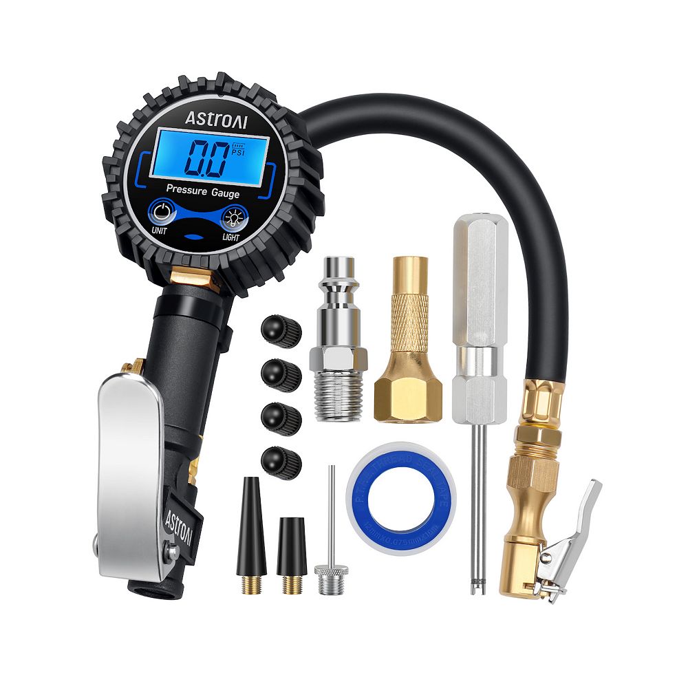 AstroAI Digital Tire Pressure Gauge with Inflator 3-250 PSI 0.1 for ...