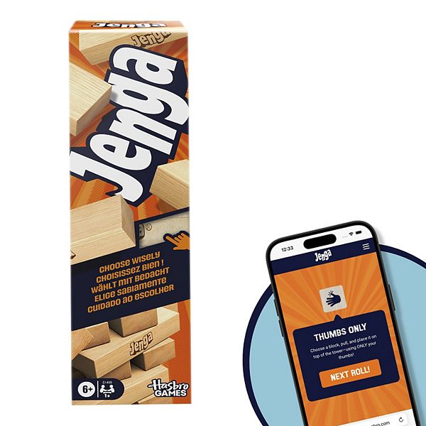Jenga Game with More Ways to Play by Hasbro