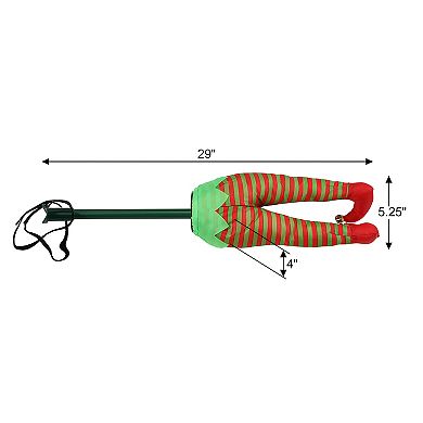 Mr Christmas 16-Inch Animated Elf Leg Kickers Christmas Tree Decor