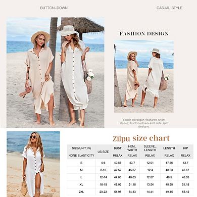 Chic Swimsuit Coverup for Women - Lightweight Beach Maxi Dress for ...
