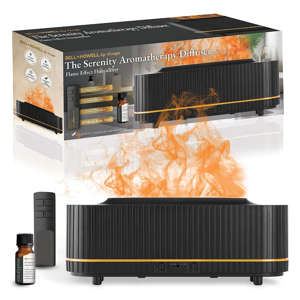 Bell + Howell Flame Effect Aromatherapy Diffuser Humidifier with Remote ...