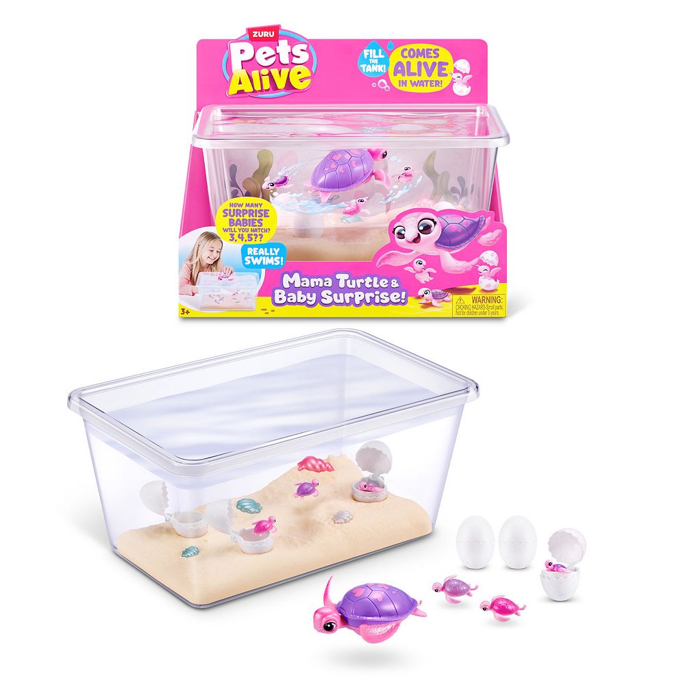 ZURU Pets Alive Mama Turtle & Baby Surprise Interactive Toy