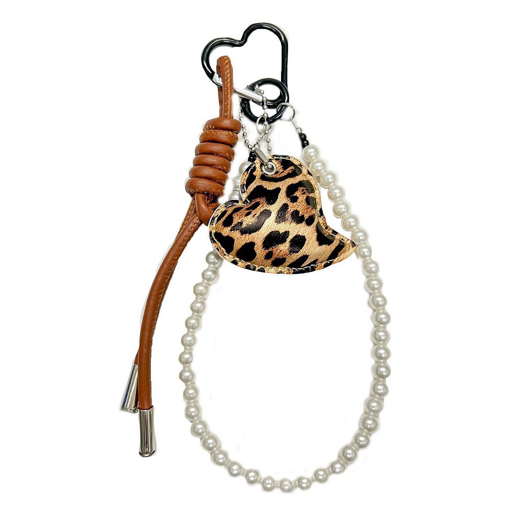 Enchante Leopard Heart Bag Charm