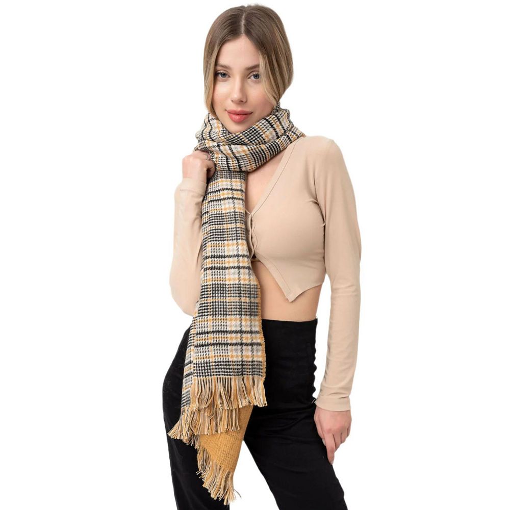Classic Plaid Winter Scarf Reversable Thick Shawl, Scarf For Men ...