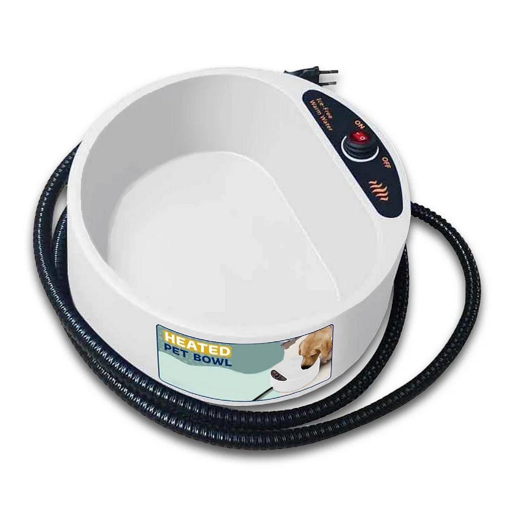 Katziela 2 Liter Heated Pet Water Bowl With Anti-Bite Cord To Keep Your ...