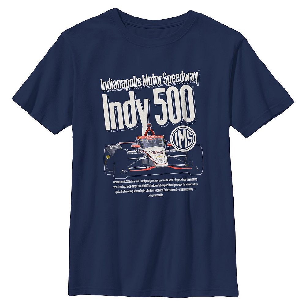 Boys 8-20 Indianapolis Motor Speedway Indy 500 Race Car Graphic Tee