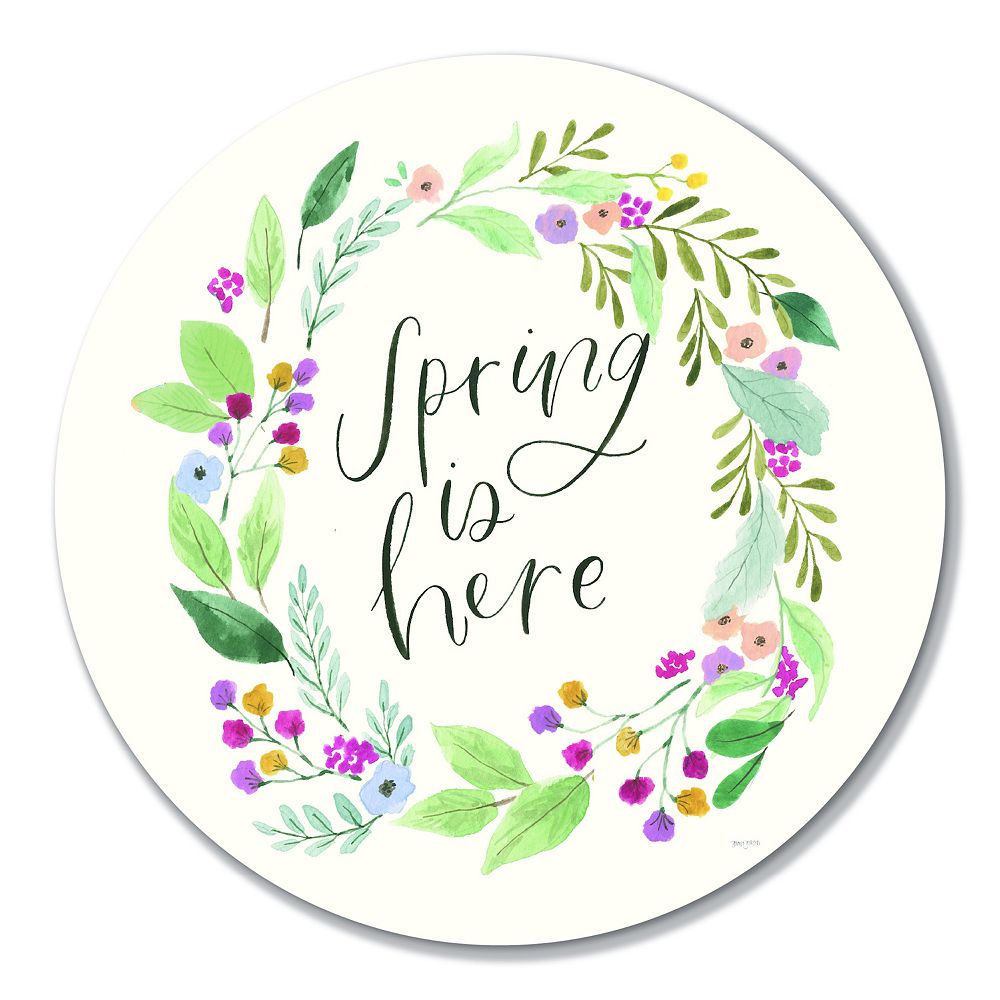 COURTSIDE MARKET Spring Is Here Circular Wall Decor