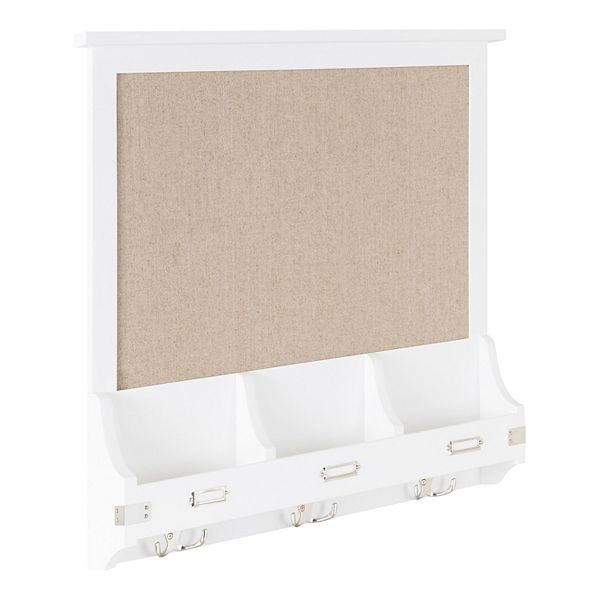 Stallard Wood Wall Pinboard with Hooks