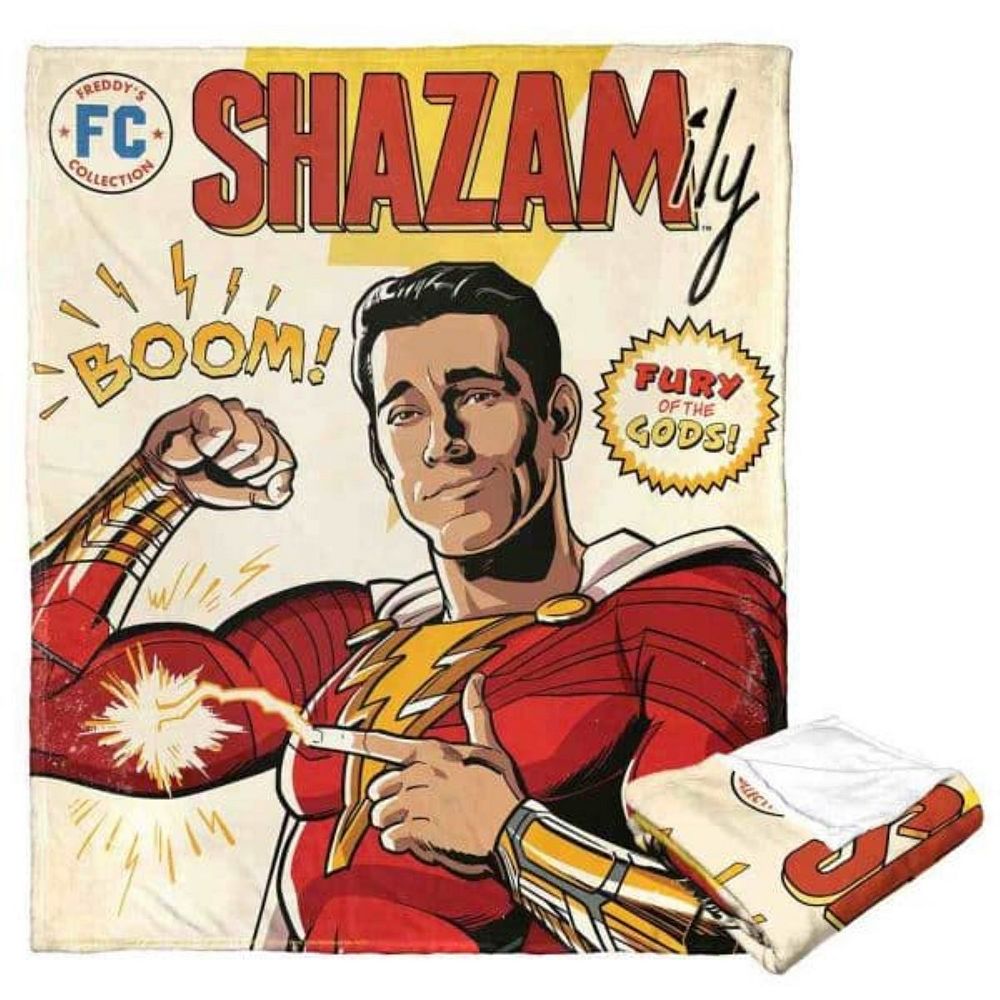 Warner Bros. DC Comics Shazam Comic Cover Silk Touch Throw Blanket ...