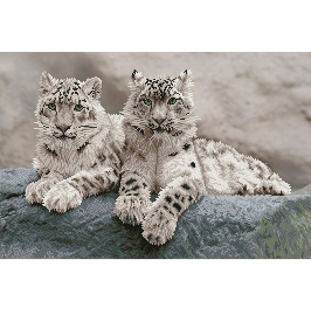 DIAMOND DOTZ Diamond Painting Kit & Snow Leopards Design