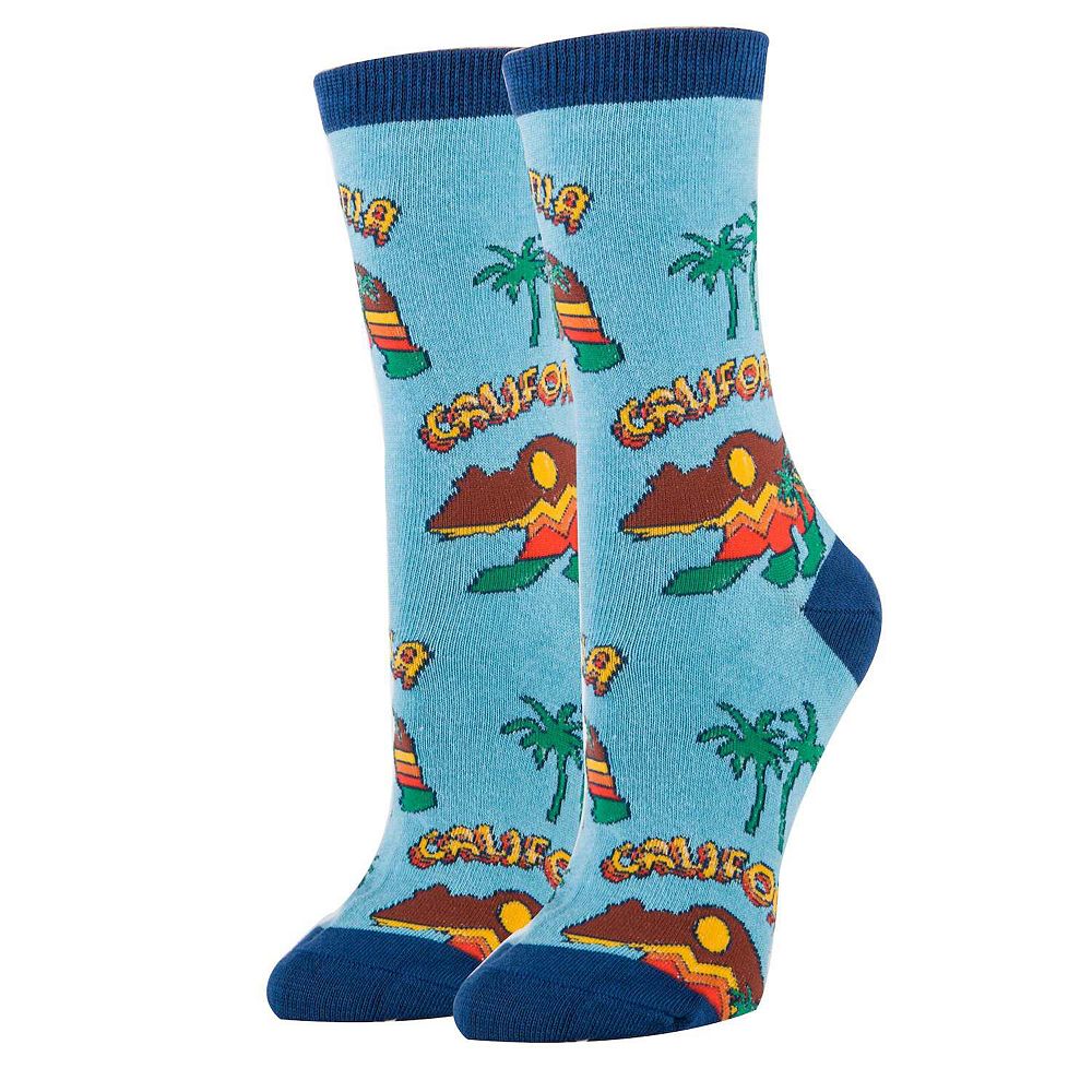 Women's Crew Socks -Cali Bear