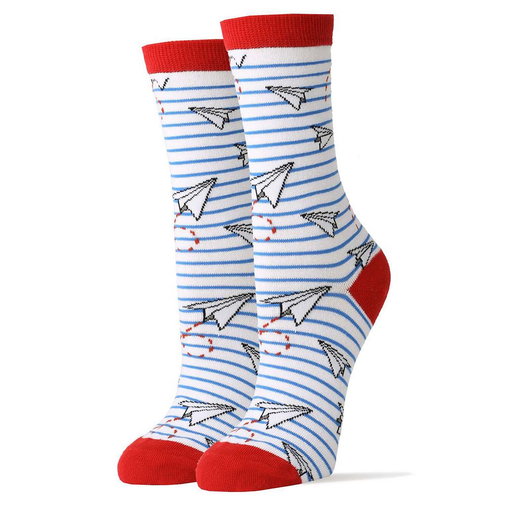 Women's Crew Socks -Paper Planes