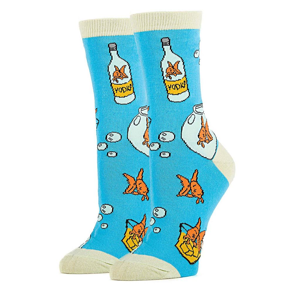 Women's Crew Socks -Fish In A Bowl
