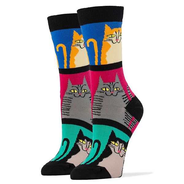 Women's Crew Socks -Mod Meow