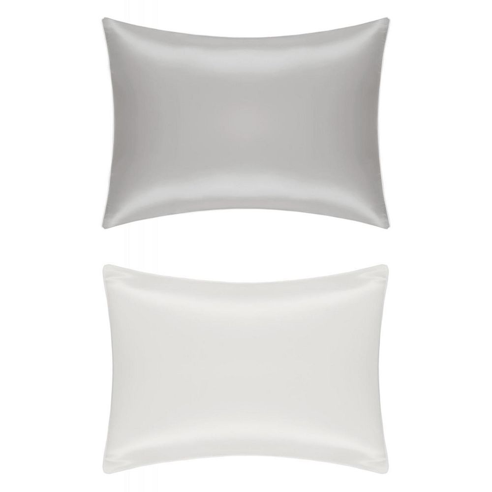 Silk Pillowcase for Skin Set of 2 with Envelope Closure, Queen (20"x30")