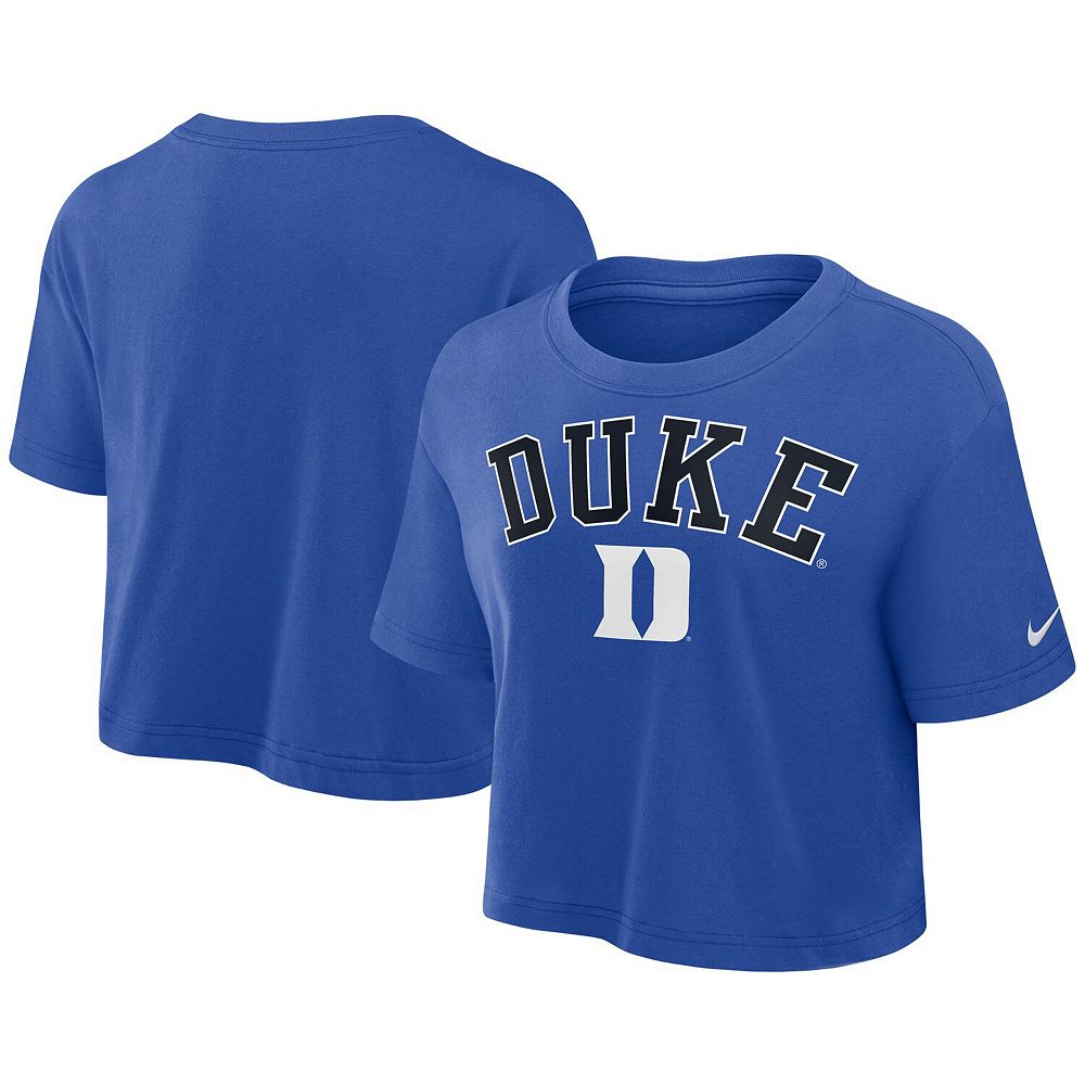 Women's Nike Royal Duke Blue Devils Athletic Prep Arch Dri-FIT Cropped ...