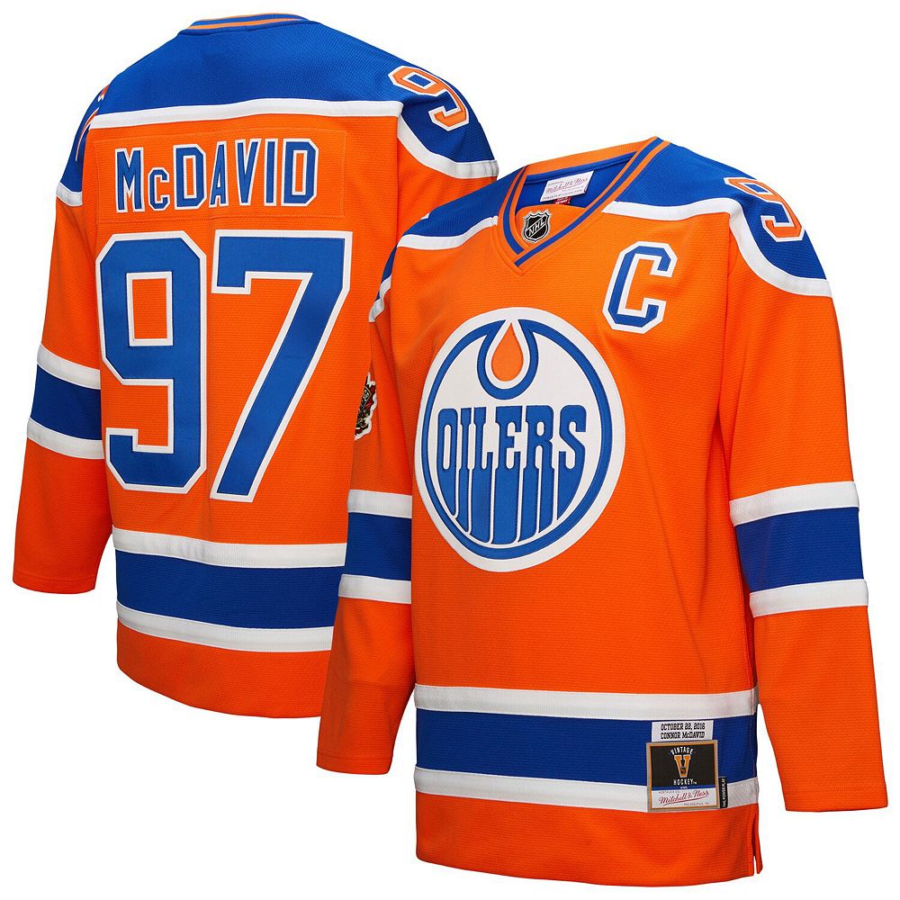 Men's Mitchell & Ness Connor McDavid Orange Edmonton Oilers Power Play ...