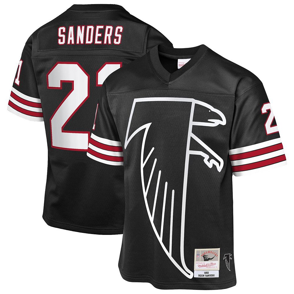 Youth Mitchell & Ness Deion Sanders Black Atlanta Falcons 1992 ...