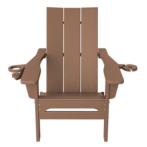 HDPE Foldable Modern Chair with Dual Cup Holders