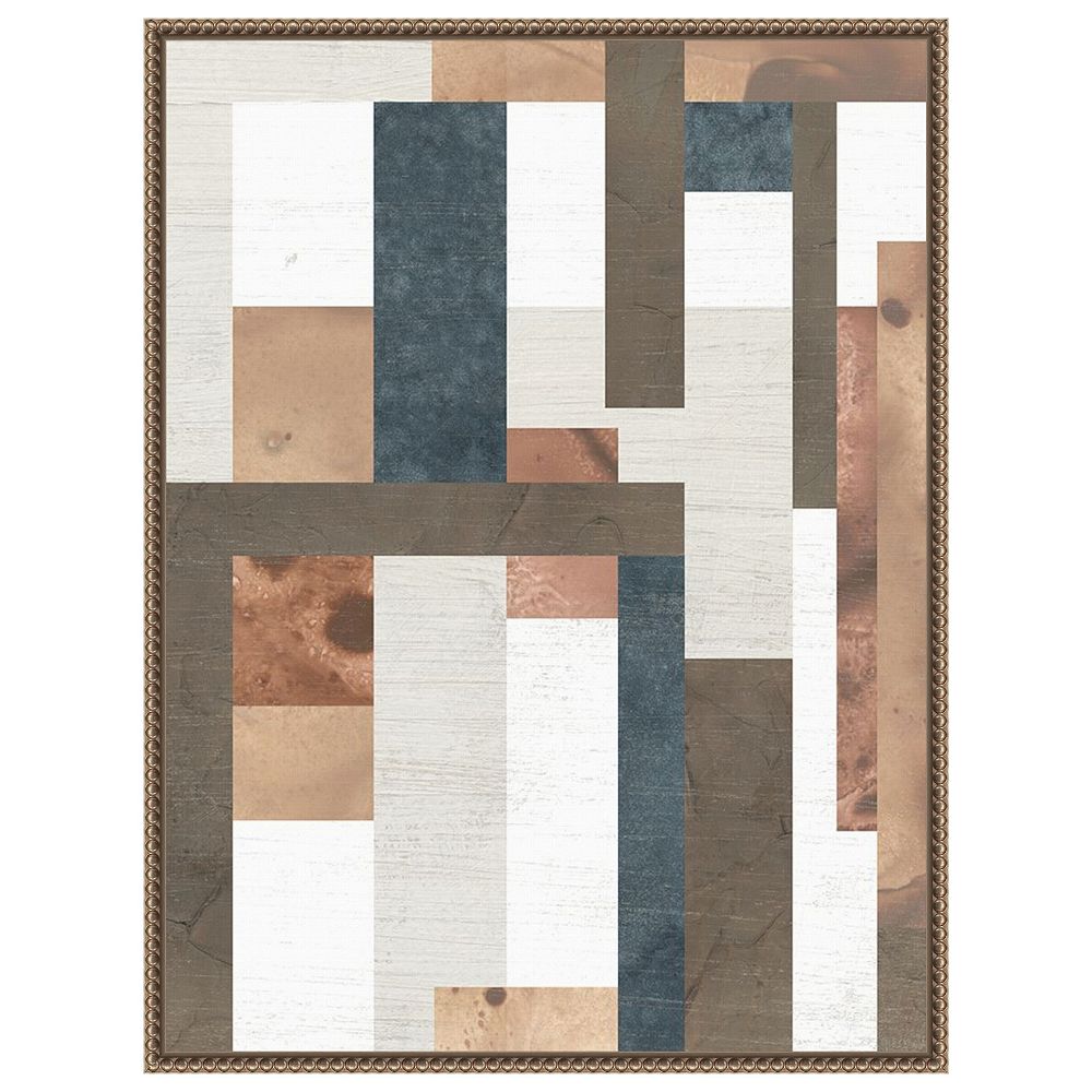 Amanti Art Earthen Interlock II by June Erica Vess Framed Canvas Wall ...