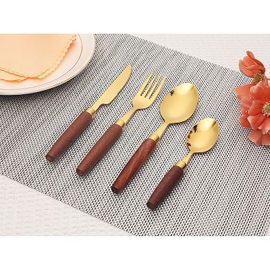 4Pcs Flatware Set Stainless Steel Silverware with Knife Mirror Polished ...