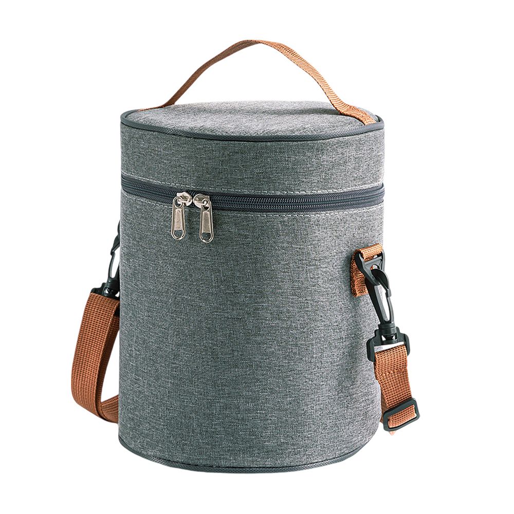 Leakproof Lunch Box Container Cylindrical Food Handbags for Office Work 1Pc