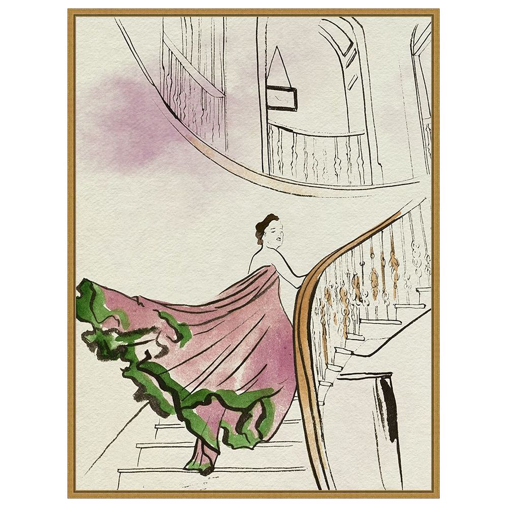 Back Glance I by Melissa W Framed Canvas Wall Art Print