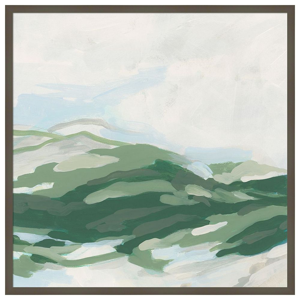 Emerald Foothills II by June Erica Vess Wood Framed Wall Art Print