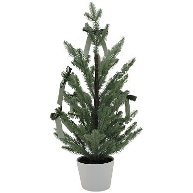 St. Nicholas Square® 26-in. Artificial Pine Tree with Green Bows