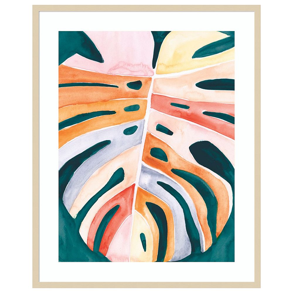 Multicolor Monstera II by Jennifer Paxton Parker Wood Framed Wall Art Print