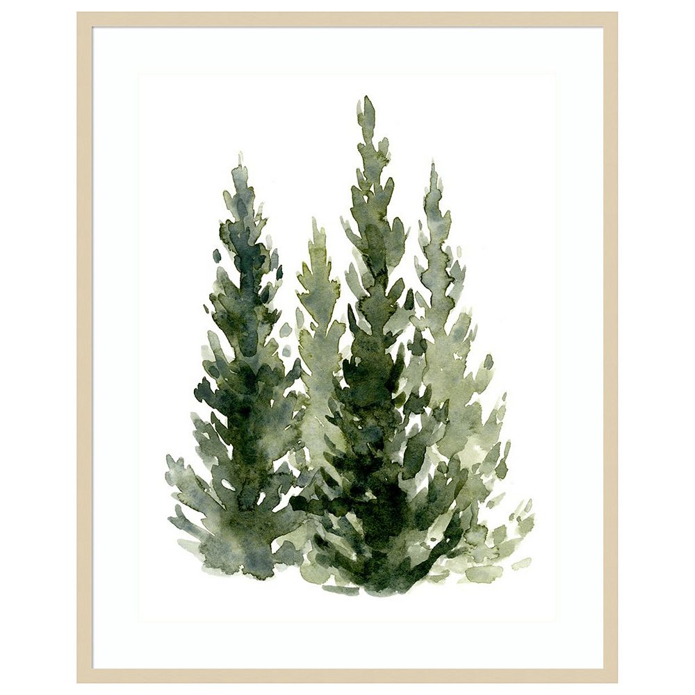 Simple Evergreens II by Emma Caroline Wood Framed Wall Art Print