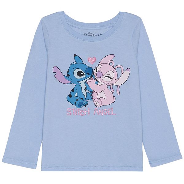 Girls 4-12 Jumping Beans® Disney's Stitch & Angel Long Sleeve Graphic Tee