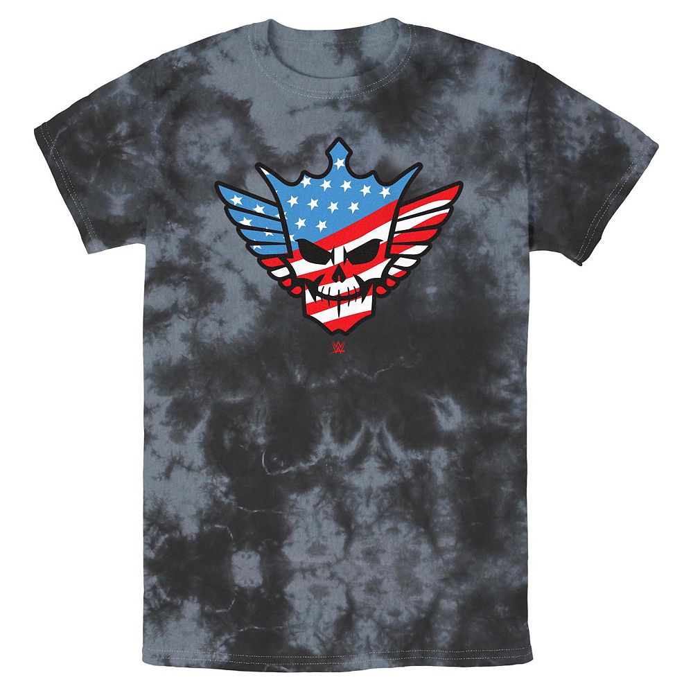 Men's WWE Cody Rhodes USA Flag Print Badge Bombard Wash Graphic Tee