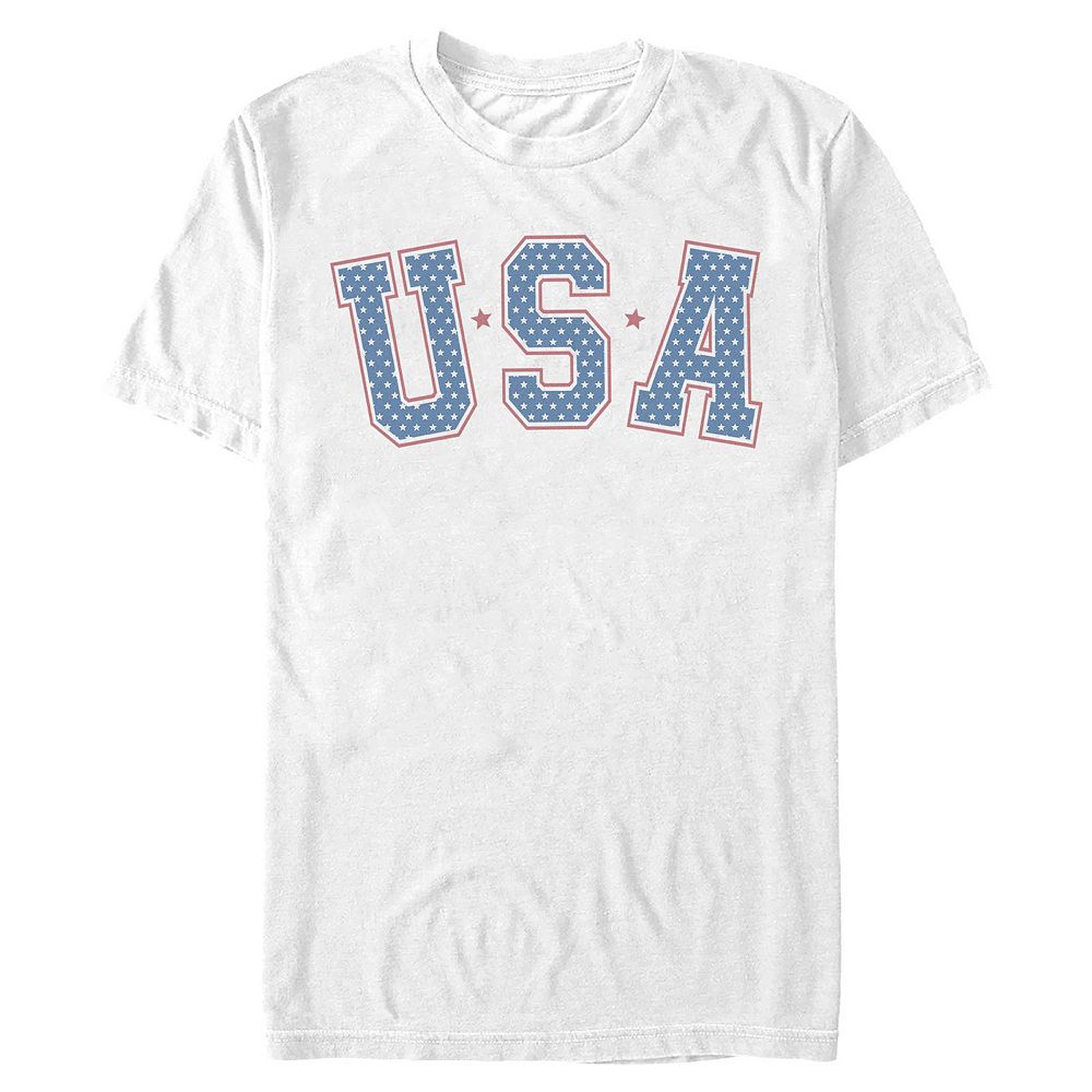 Men's USA Varsity Text Stars Graphic Tee