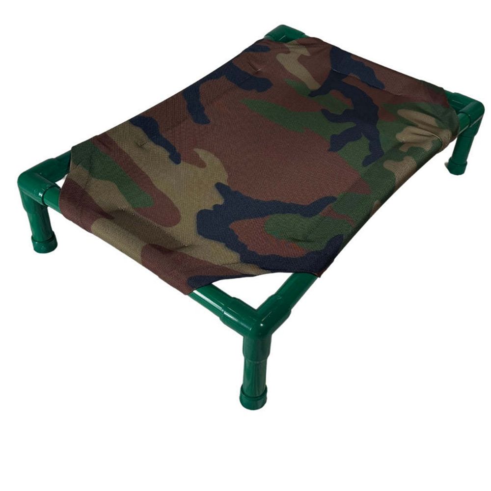 Truman + Teddy (Hide n' Seek) Easy-to-clean Handcrafted Elevated, Cot-Style Dog Bed