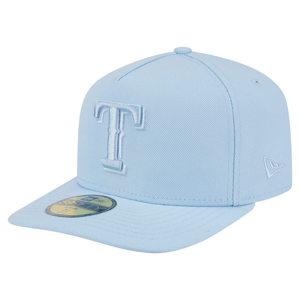 Men's New Era Light Blue Texas Rangers Color Pack A-Frame 59FIFTY ...