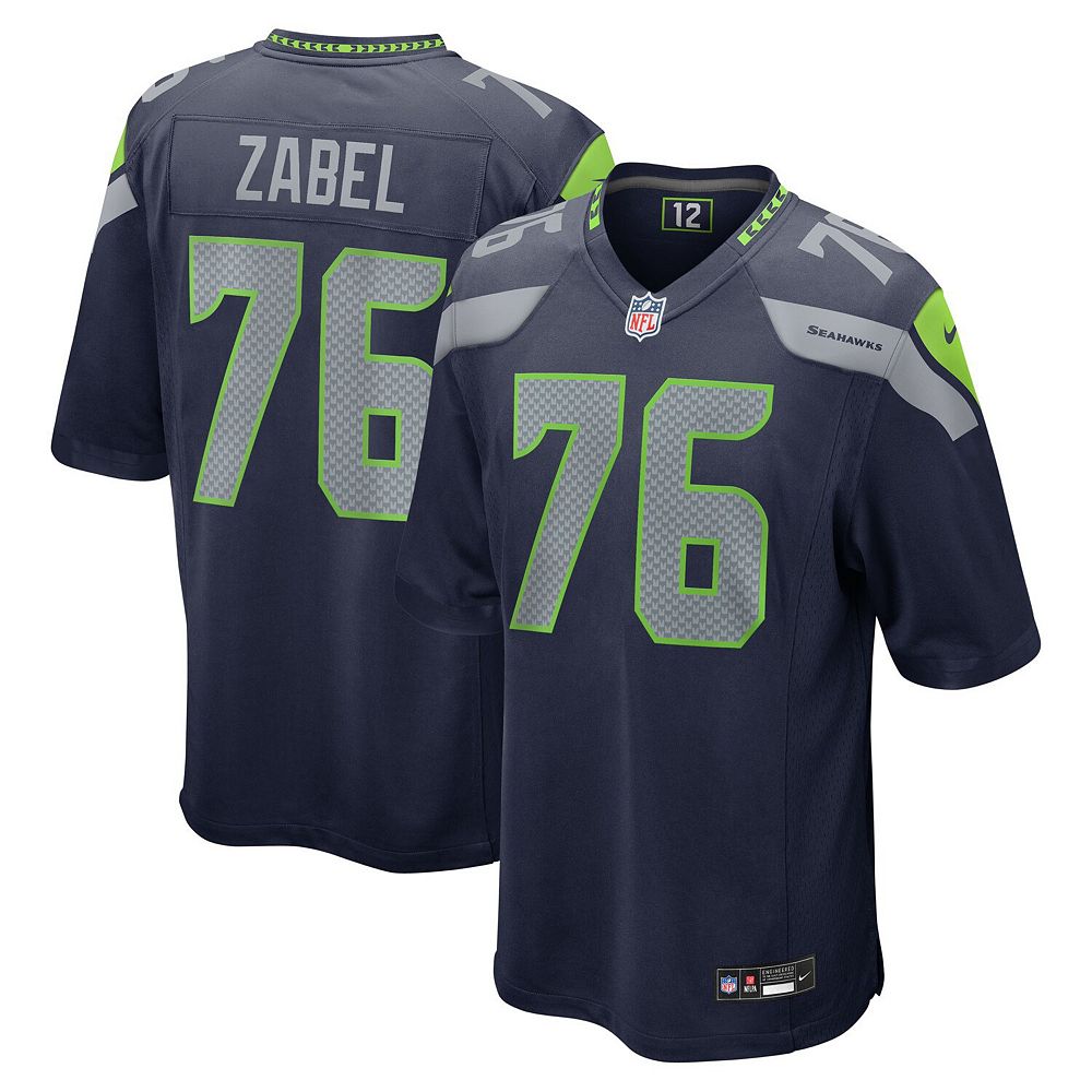 Men's Nike Grey Zabel College Navy Seattle Seahawks 2025 NFL Draft ...