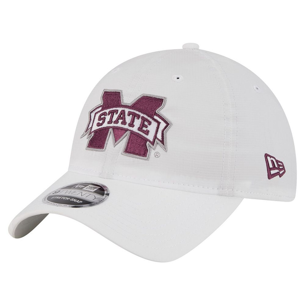 Men's New Era White Mississippi State Bulldogs Active Ripstop 9TWENTY ...