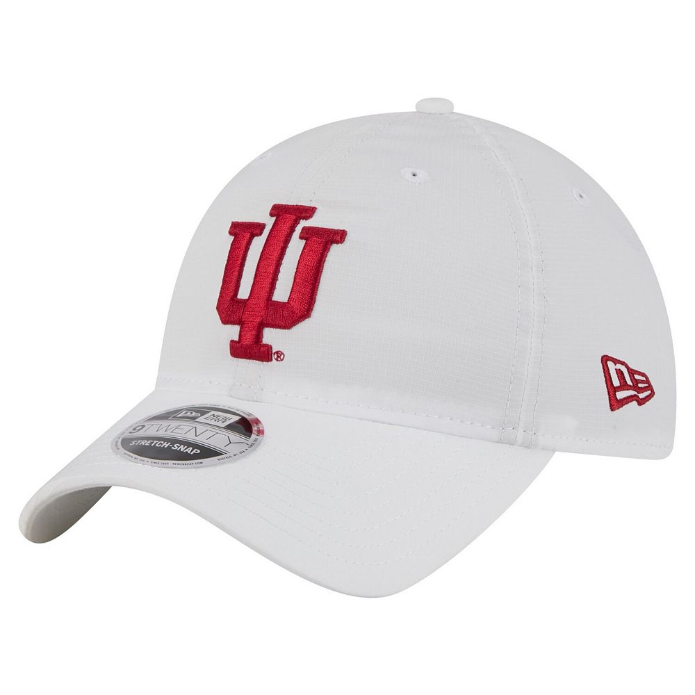Men's New Era White Indiana Hoosiers Active Ripstop 9TWENTY Adjustable Hat