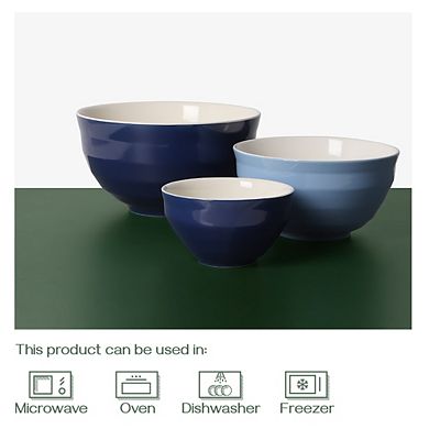 Ceramic Mixing Bowls, Size 5.3/7.5/9.2″ Large Serving Bowl Set