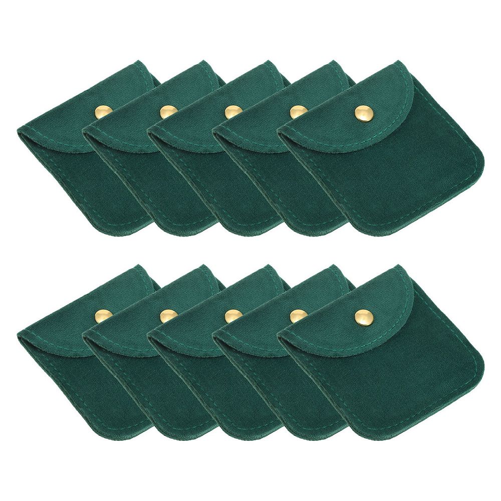 Jewelry Pouch, 20 Pack 3 x 3 Inch Soft Velvet Pouches with Snap Button ...
