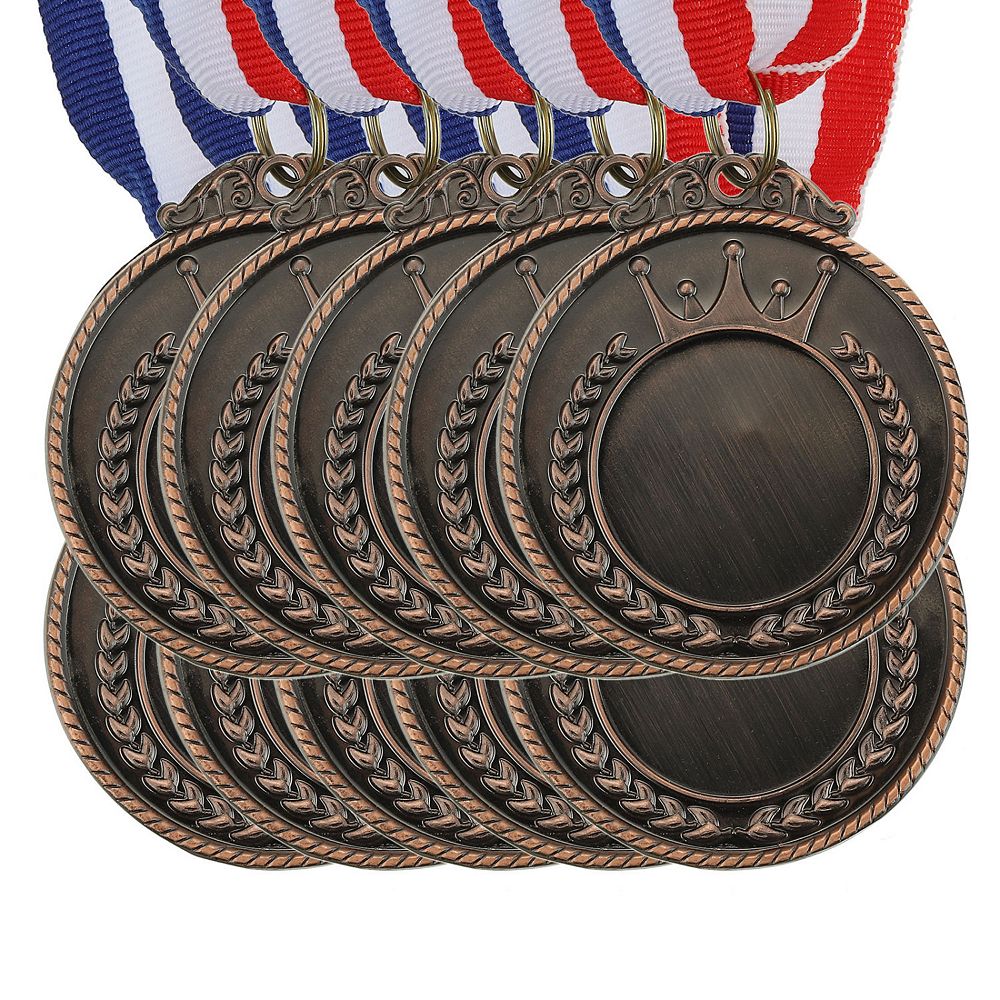 Blank Award Medals, 10 Pack Award Medals with Neck Ribbon, Make Your ...