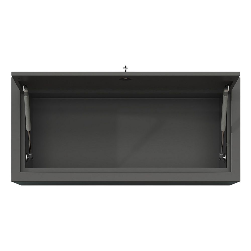 29.53 Inch Overhead Wall-Mounted Storage Cabinet with Lift-Up Door and ...