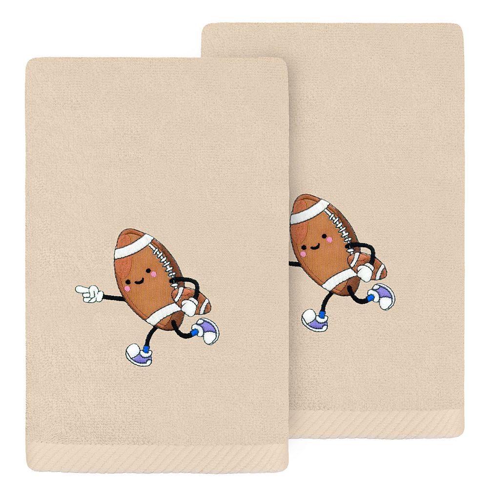 Linum Home Textiles Turkish Cotton Football Player Hand Towels 2-pk.