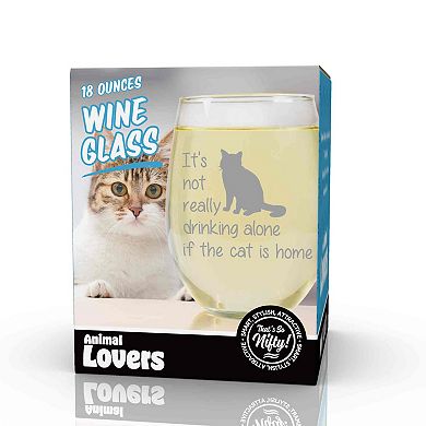 Nifty Cat-Themed Wine Glass