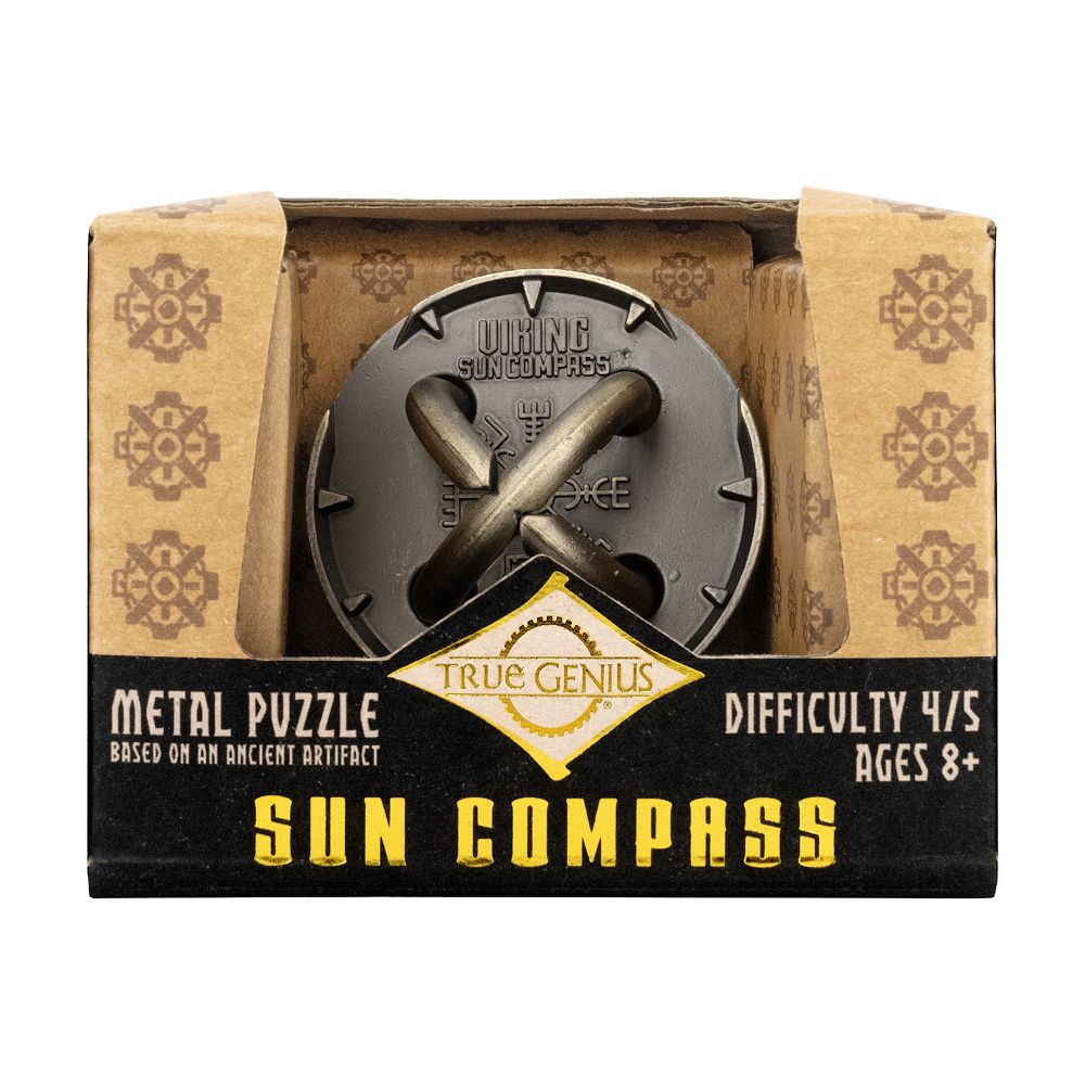 Project Genius Viking Sun Compass Metal Puzzle