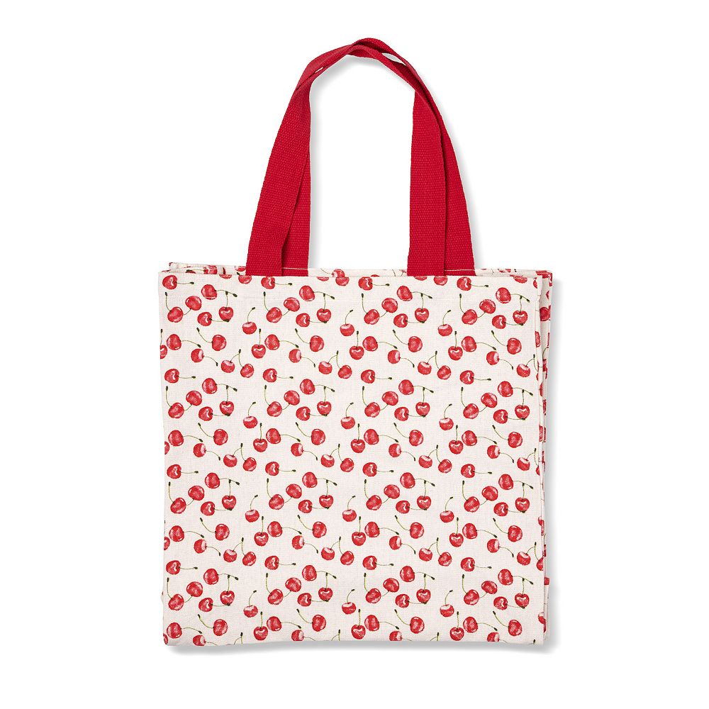 Scribble & Scribe Cherries Design Canvas Tote Bag